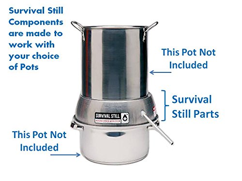 Survival Still Non-Electric Stainless Steel Portable Water Distiller ...
