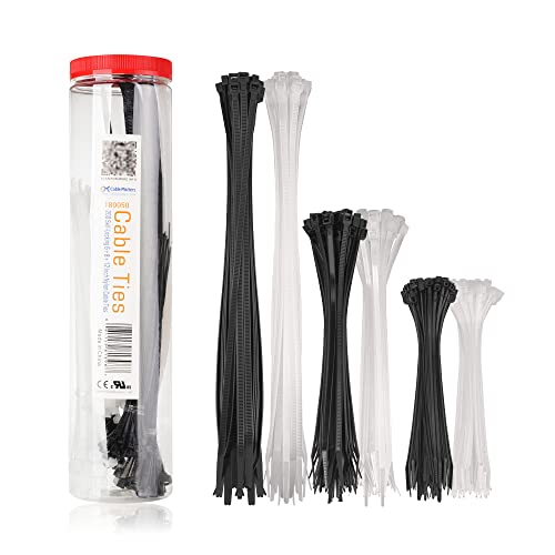 Cable Matters 200-Pack Cable Ties for Indoor and Outdoor, 6, 8, 12-Inch ...