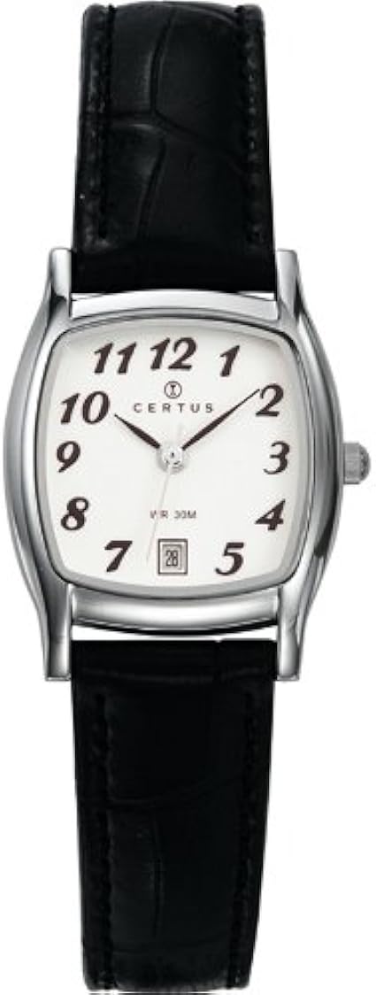 Certus Paris Women's 644335 Classic Quartz Black Calfskin Date Wrist ...