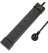 Amazon.com: SUPERDANNY Power Strip Tower with 15W Wireless Charger, 6 ...