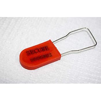 Plastic Padlock Security Seal with Metal Wire-Red-100 Pack - - Amazon.com