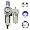 RIH Pneumatics Compressed Air Filter Regulator Lubricator Combo Water ...