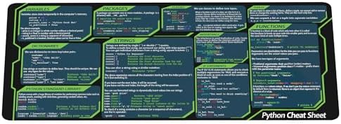 سعر Designfullprint Python Cheat Sheet Mousepad for Beginner, Python ...
