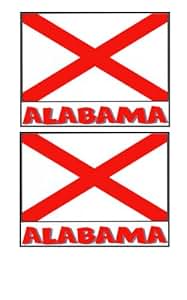 2 Souvenir Alabama State Flag Stickers Decal Laptop Phone Locker ...