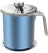 Amazon.com: Chihee Oil Strainer Pot Grease Can 1.2 L / 40 fl oz Food ...