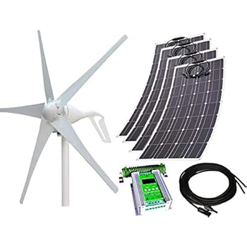 Amazon.com : 1000W 24V Hybrid Wind and Solar Power DIY Off-Grid Kit ...