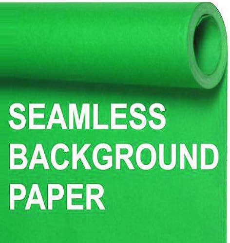 Seamless Photo Background Paper Roll Chroma Key Green, 53 Inches Wide x ...