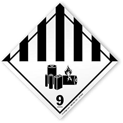 Buy SmartSign "Hazard Class 9" Lithium Battery Shipping Label | 4" x 4 ...