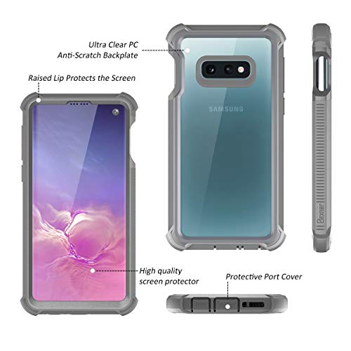 Dexnor for Galaxy S10E Case with Built-in Screen Protector Clear Rugged Full Body Protective ...