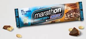 Amazon.com : Snickers Marathon ENERGY Bar Crunchy Dark Chocolate 12 ...
