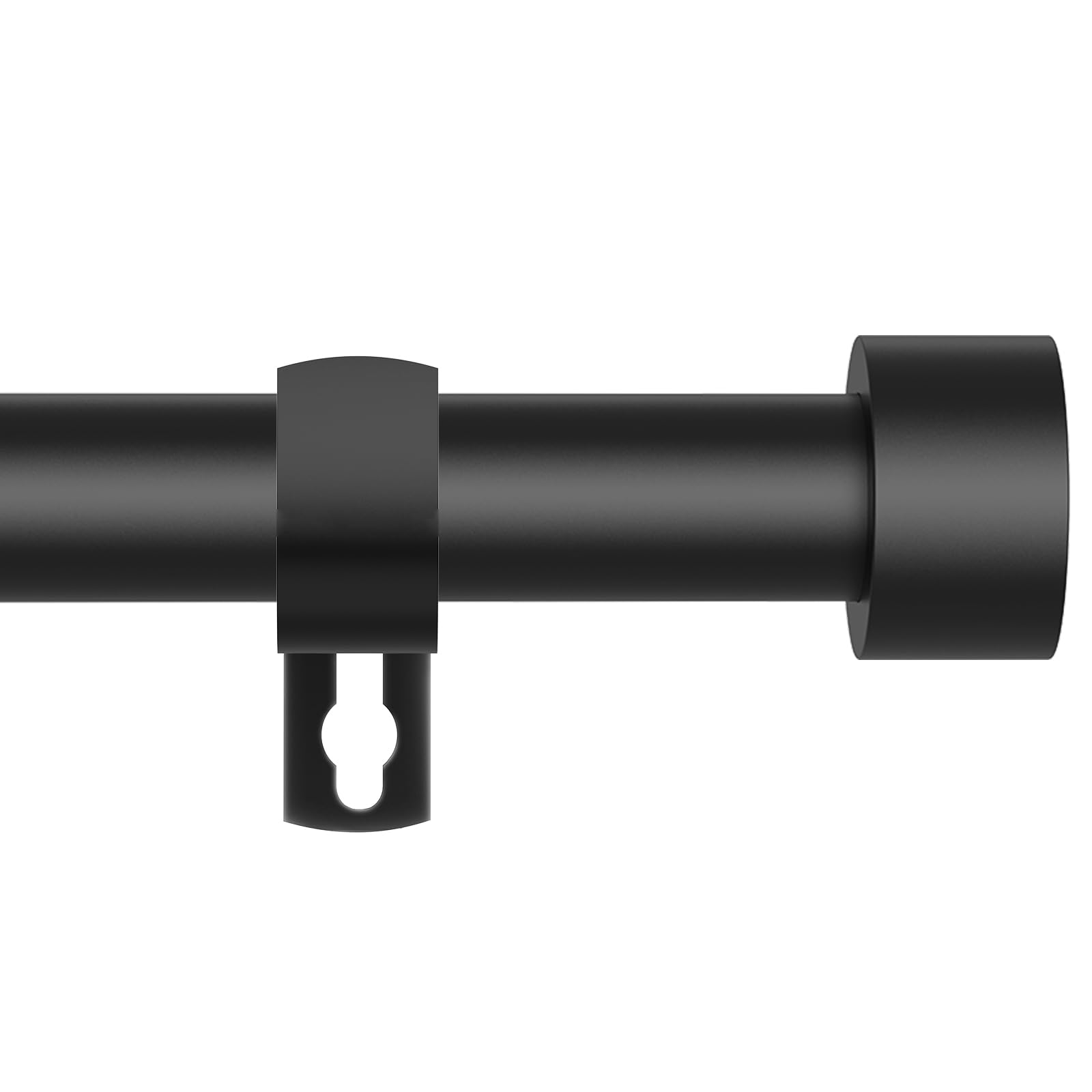 Black Curtain Rods for Windows 66 to 120 Inch,5/8 Inch Diameter Heavy ...
