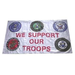 Amazon.com : We Support Our Troops Military Pride Flag 3x5 Feet : Outdoor Flags : Garden & Outdoor