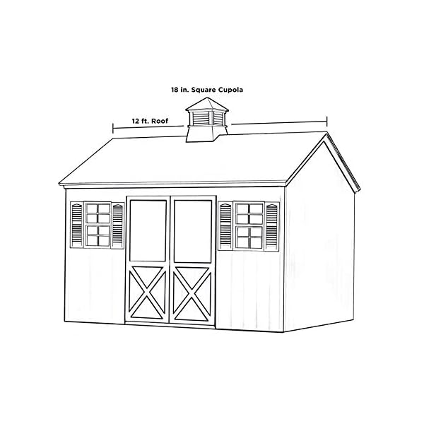 Manchester Vinyl Cupola, Perfect Size for a Small Shed, 18” square x 22 ...