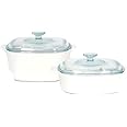 Amazon.com: Corningware StoveTop Pyroceram Just White Casserole 4-pc ...