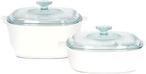 Amazon.com: Corningware A-423C-JW White Pyroceram 4Pc Cookware Set RT ...