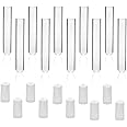 ULAB Scientific Glass Test Tubes with Autoclavable Caps, Vol.10ml ...