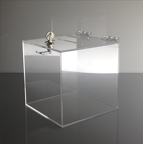 Clear Plastic Lock Box. Source One Premium Acrylic Cube Donation Box ...