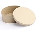 Amazon.com: Pack of 6 Paper Mache Round Boxes - Blank Premade Papier ...