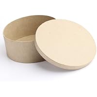 Amazon.com: Pack of 6 Paper Mache Round Boxes - Blank Papier Mache ...