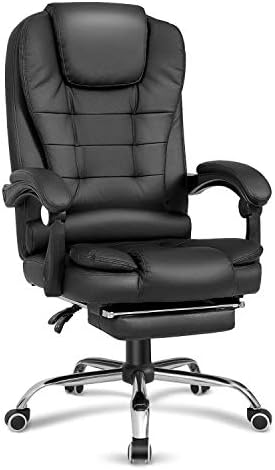 Home Office Desk Chair With Footrest, Managerial Executive Ergonomic ...