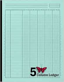 Amazon.com: Five Column Ledger Book: 5 Column Ledger Pad, Account Book ...