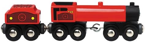 BRIO 33644 Wooden Railway System: Red Engine with Tender: Amazon.co.uk ...