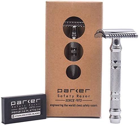 سعر Parker 24C -Three Piece Open Comb Double Edge Safety Razor & 5 ...