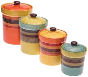 Amazon.com: Certified International Sedona 4-Piece Canister Set ...