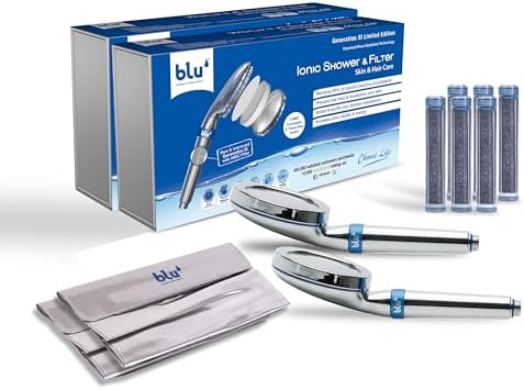 blu Ionic Shower Head & Filter - Handheld - 2 Pcs Combo - Removes ...
