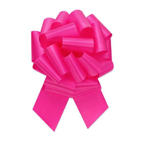 Amazon.com: Hot Pink Pull String Bows - 5.5 Inch Wide 20 Loops (1 and 7 ...