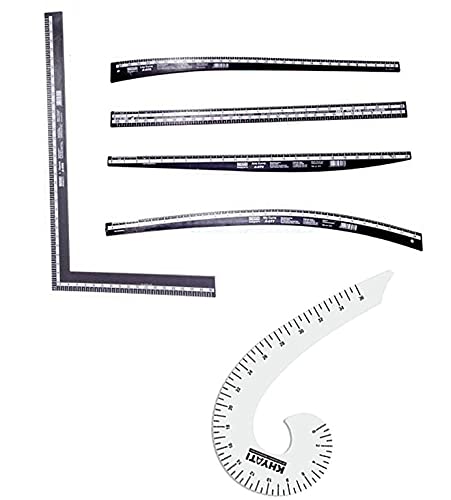 Khyati Scale for Tailoring Set of 6, L-Square Straight, Arm Curve, Hip ...