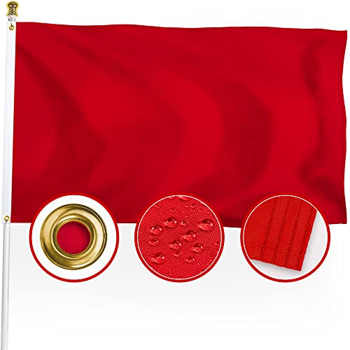 Mua XIFAN Premium Nylon Solid Red Flag 3x5 Outdoor, Double Sided Heavy ...