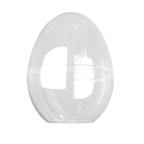 Amosfun 10pcs Clear Plastic Fillable easter Eggs Balls Ornaments candy ...