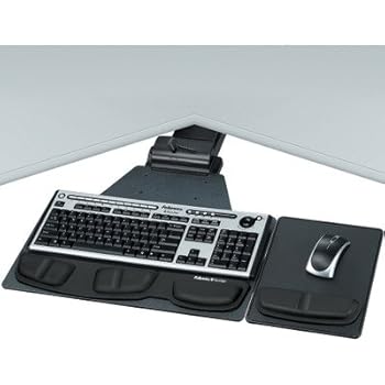 Amazon.com : Fellowes Adjustable Corner Keyboard Tray : Office Products