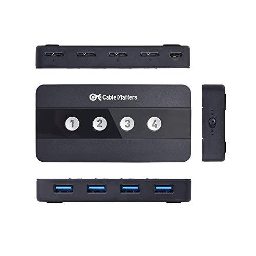 Cable Matters 4 Port USB 3.0 Switch Hub USB Sharing Switch for 4 ...