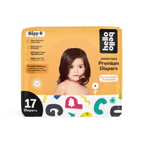 Hello Bello Diapers, 17 Count, Alphabet Soup Design, Size 6 on Galleon ...
