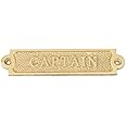 Amazon.com: Brass Captain Sign 4" - Nautical Brass Sign - Nautical Wall ...