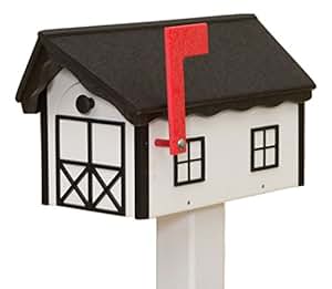 Amazon.com: Recycled Poly Plastic Barn Mailbox USA Handmade (Black ...