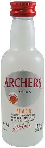Archers Peach Schnapps 5cl Miniature: Amazon.co.uk: Grocery