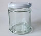 Nutley's 190ml Round Glass Jam Jar with Red Gingham Lid (Pack of 6): Amazon.co.uk: Garden & Outdoors
