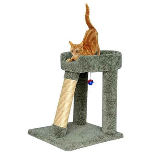 Angled Cat Scratching Post and Bed 24 inch Green Cat Scratcher Sisal ...