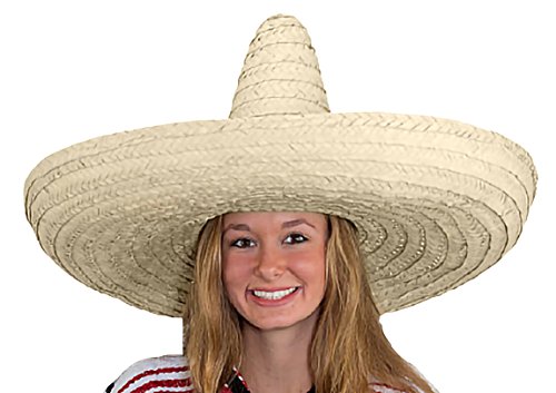 Giant Jumbo Sombrero Hat Zapata Straw Spanish Mexican Adult Costume ...
