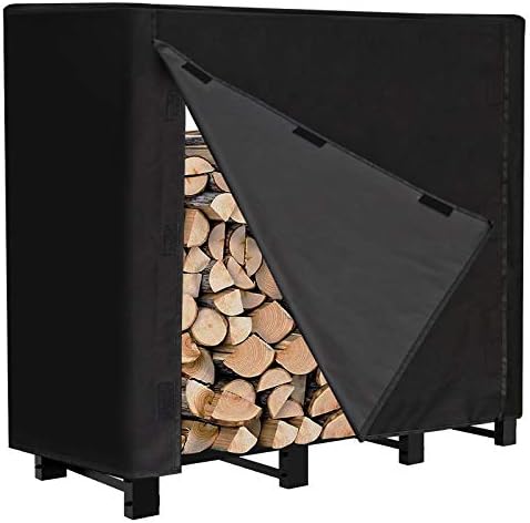 Firewood Rack Cover,4 Feet Log Rack Cover, Heavy Duty 600D Wood Rack ...