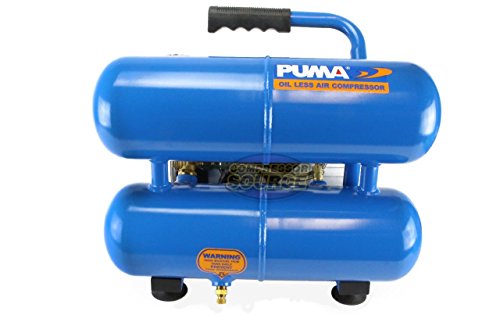 Puma Twin Tank 12 Volt 2 Gallon Oil-Less Air Compressor