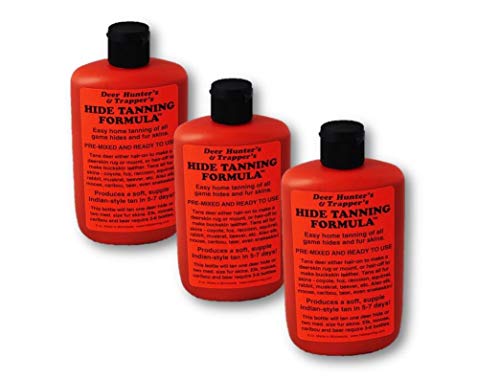 3 Pk Deer Hunter's & Trappers Hide Tanning Formula 8 Oz. (B00T1S6C5E ...