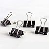 Coideal Extra Small Binder Clips, 15mm Black Mini Metal Micro Bull ...