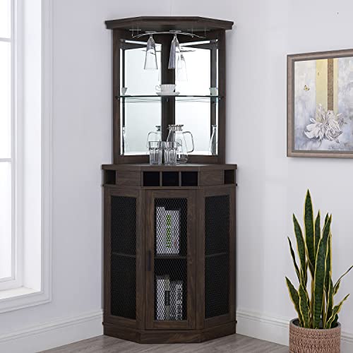 Home Source Oak Corner Bar Unit | Pricepulse