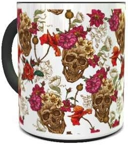 imPRESS Color Changing Heat Sensitive Coffee Mug with Skull and Flowers ...