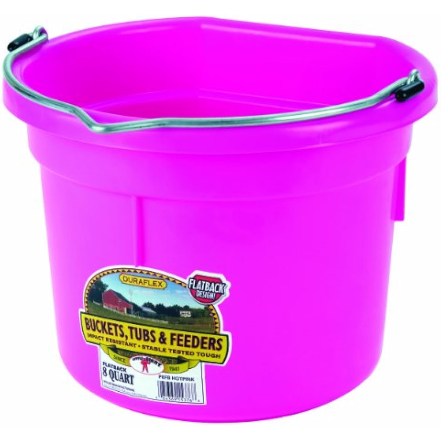 Plastic Livestock Buckets Little Giant Flat Back Feed Bucket - 22 Quart ...