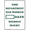 Amazon.com: Houseuse Dry Erase Days Without Injury Sign Funny Yard Sign ...